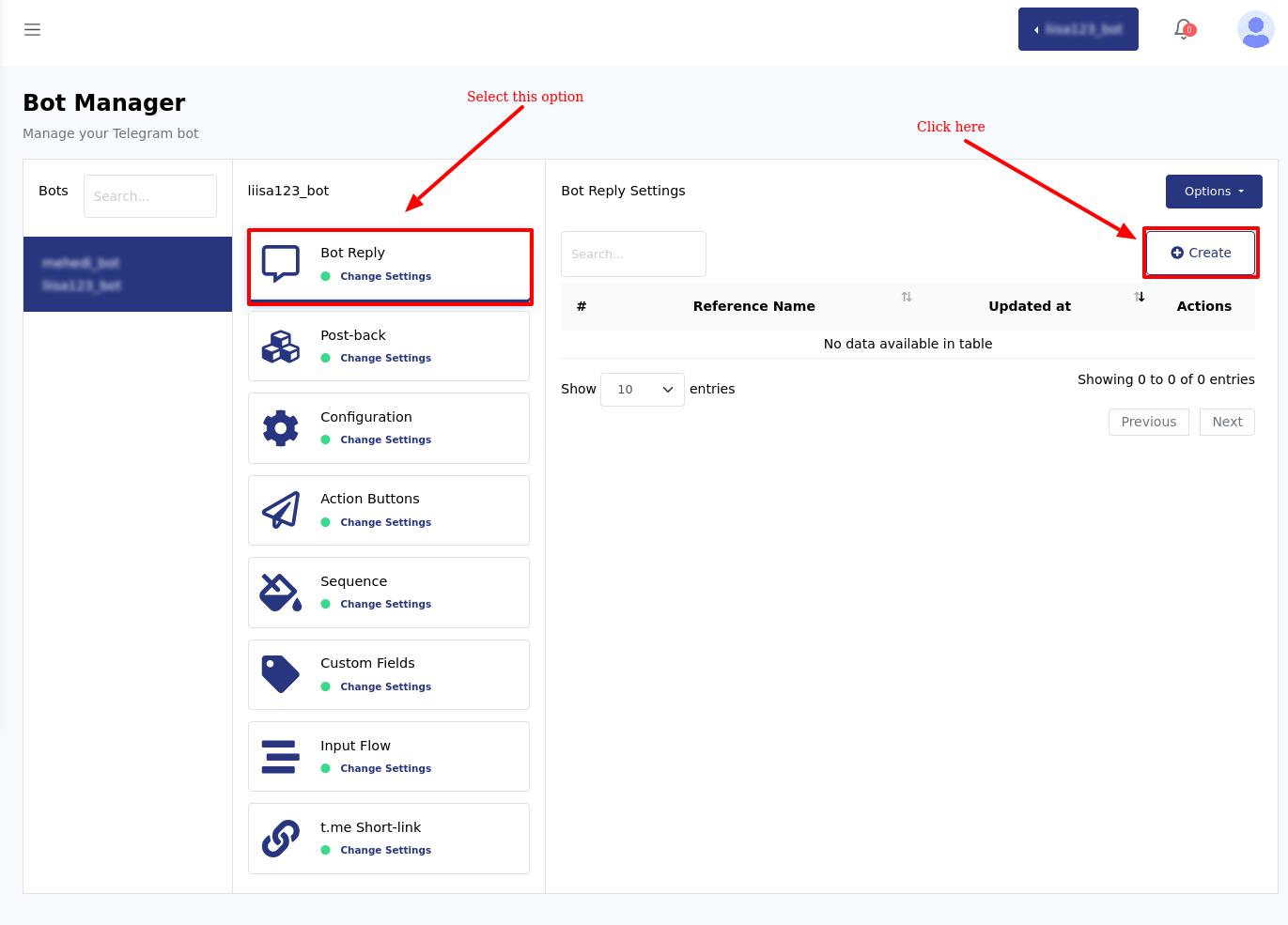 BotSailor | Documentation - Bot Manager